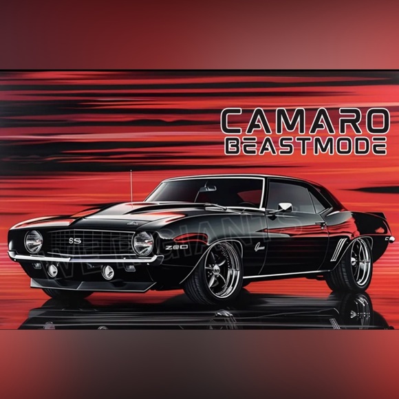 Art | Camaro Ss Beastmode Poster 17x11 Print Classic Car Camaro Muscle ...